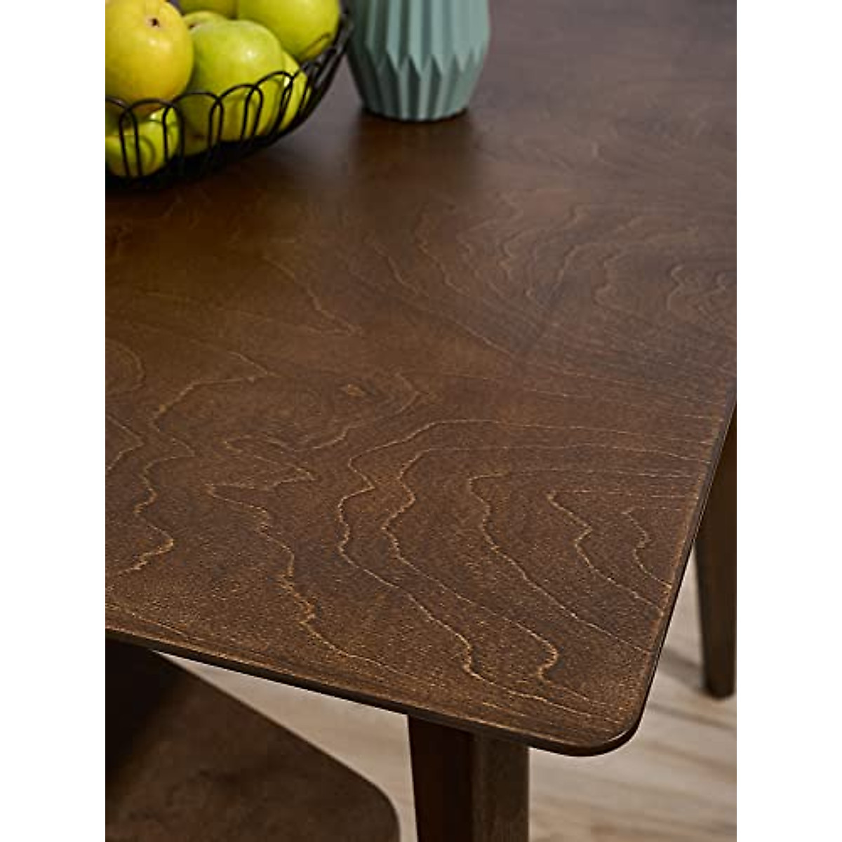 DAIVA CASA Pegasus Rectangular Wooden Dining Table Birch Small Dinner Table Solid Wood Kitchen & Dining Room Tables/Scandinavian Furniture Mid Century Modern Table Dining Room Table 47x30 inch