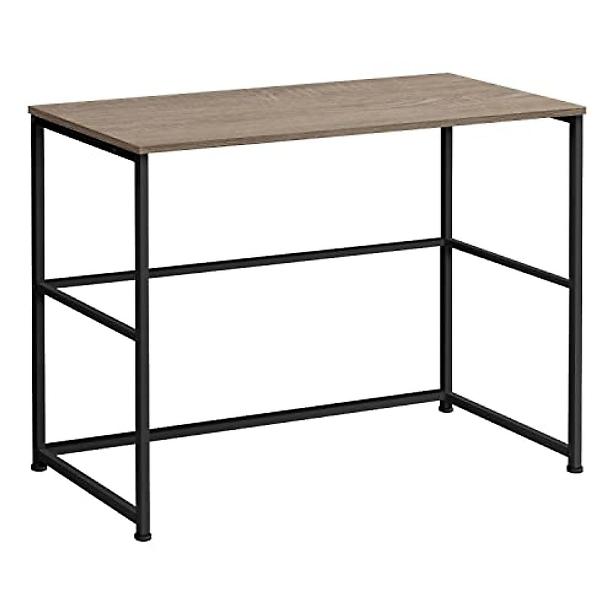 Monarch Specialties 7777 Computer Desk, Home Office, Laptop, Left, Right Set-up, Storage Drawers, Work, Metal, Laminate, Brown, Contemporary Desk-40 L Dark Taupe Black, 40" L x 19" W x 30" H