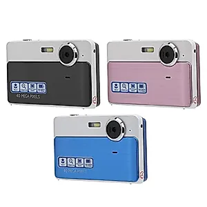 Kids Digital Video Camera, 40MP Children's Camera with 2.4Inch Screen for Boys Girls and Beginners, Video Selfie Camera with 16X HD Zoom Gift for Family/Friends(Pink)