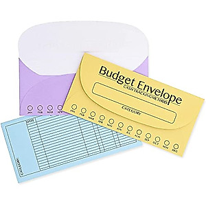 96 Pack Bulk Budget Envelopes for Cash System, Budgeting Tracker Binder, Money Saving Challenge, 12 Colors (6.5 x 3 In)