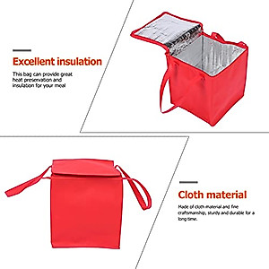 Cake Carrier Delivery Warmer Bags Take- Out Insulated Bag Thermal Delivery Bag Insulated Food Delivery Bag for Hot and Cold Food Delivery (Red) Heated Pizza Delivery Bags