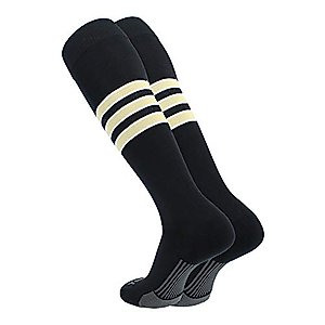 TCK Performance Baseball/Softball Socks (Black/White/Vegas Gold, Medium)