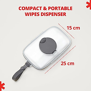 Skip Hop On-The-Go Wipes Dispenser, Grab & Go, Grey