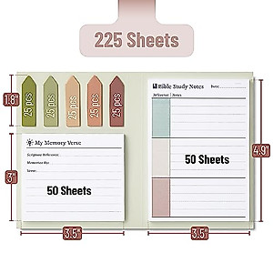 Mr. Pen- Holy Bible Study Sticky Notes, 225 pcs, Vintage Colors, Sticky Note Tabs, Bible Sticky Notes, Sticky Note Set, Bible Notes, Bible Study Notes, Sticky Notes for Bible Note Taking Supplies