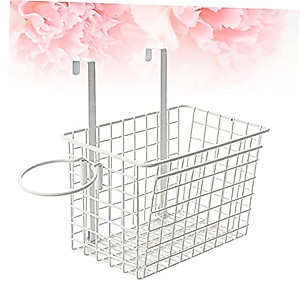 Zerodeko Hanging Storage Basket Hair Dryer Rack Storage Rack Hair Dryer Storage Rack Multi-functional Rack Hanging Storage Rack Hair Dryer Holder Shelf Multifunction White Bracket