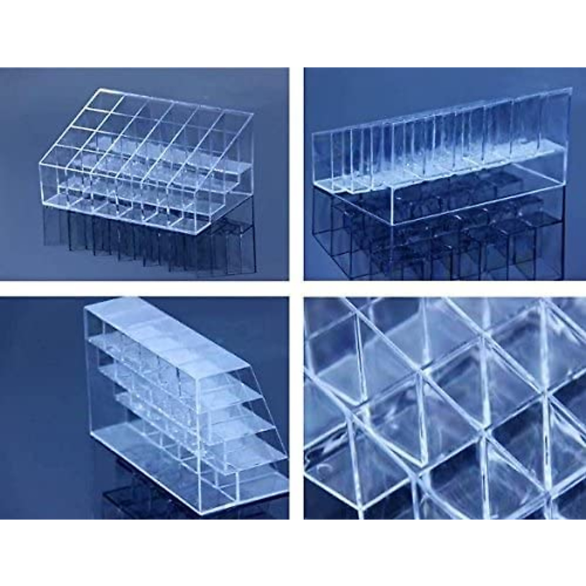 Lipstick Holder Acrylic Lipstick Organiser Makeup Brush Holder Cosmetic Organiser Makeup Sorting Box Cosmetic Ice Box Lipstick Display Rack 24 Stand Practical Design