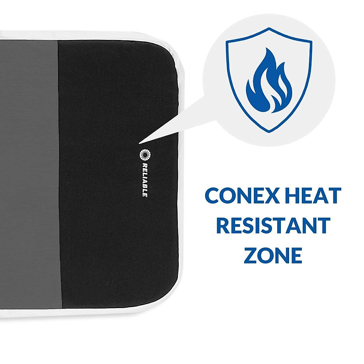 Reliable 320LB Home Ironing Board - Made in Italy 2-in-1 Home Ironing Table with Large 55 Inch Pressing Surface (Extended), Iron Board Made with Heavy-Duty Tube Frame Construction, Strong Iron Rest