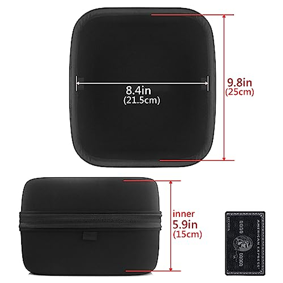 Geekria Shield Case for Large Sized Over-Ear Headphones, Replacement Protective Hard Shell Travel Carrying Bag with Cable Storage, Compatible with Beyerdynamic DT880Pro, AKG K701 Headsets (Black)