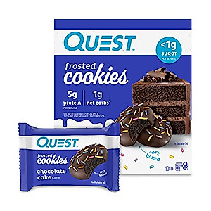 Quest Nutrition Chocolate Cake Frosted Cookies, 8 Count(Pack of 3)