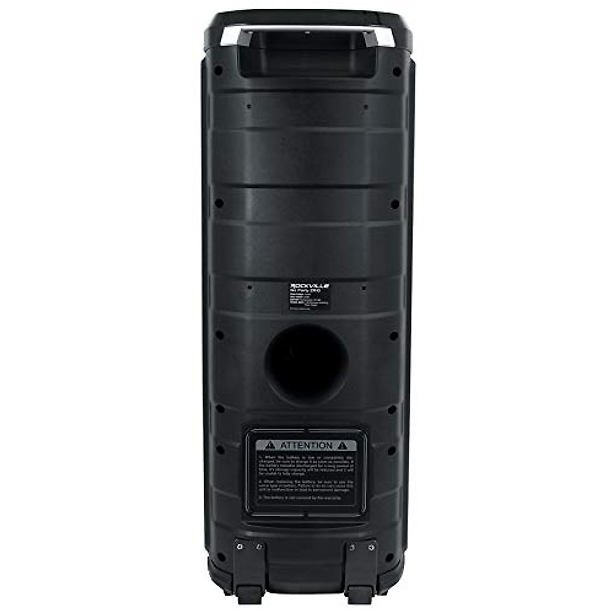 Rockville Go Party ZR10 Dual 10" Portable Wireless LED Bluetooth Speaker+UHF Mic