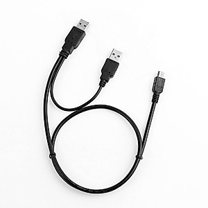 MaxLLTo® USB Y PC Charger+Data SYNC Cable Cord for Iomega eGo USB 2.0 Portable Hard Drive