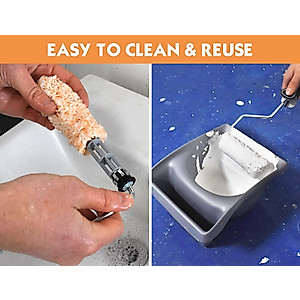 ROLLINGDOG Mini Roller - 4 Inch Jumbo Microfiber Small Paint Roller Covers 3/8” Nap