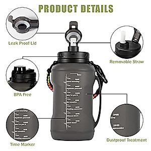 Dahlifasion Collapsible water bottles large water bottle,BLUE (BLACK2)