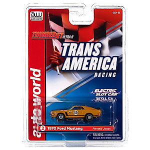 Auto World SC357-2 Thunderjet Pamelli Jones 1970 Ford Mustang HO Scale Slot Car