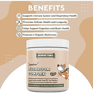 Grass-Fed Colostrum Powder Plus Mushroom Complex Powder - for Dog’s Immune Health, Skin and Allergy Relief and Vitality – Colostrum 90 Scoops - Mushroom Complex 90 Scoops