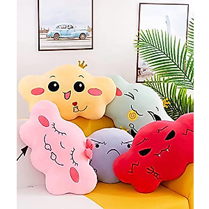 BGHN Cute Cushion Pillow Cloud Shape Perfect Throw Pillows for Beach Home Decor Decorative Accent Throw Pillow for Girls Room and Couch Grape, Pink Medium-23.6inch