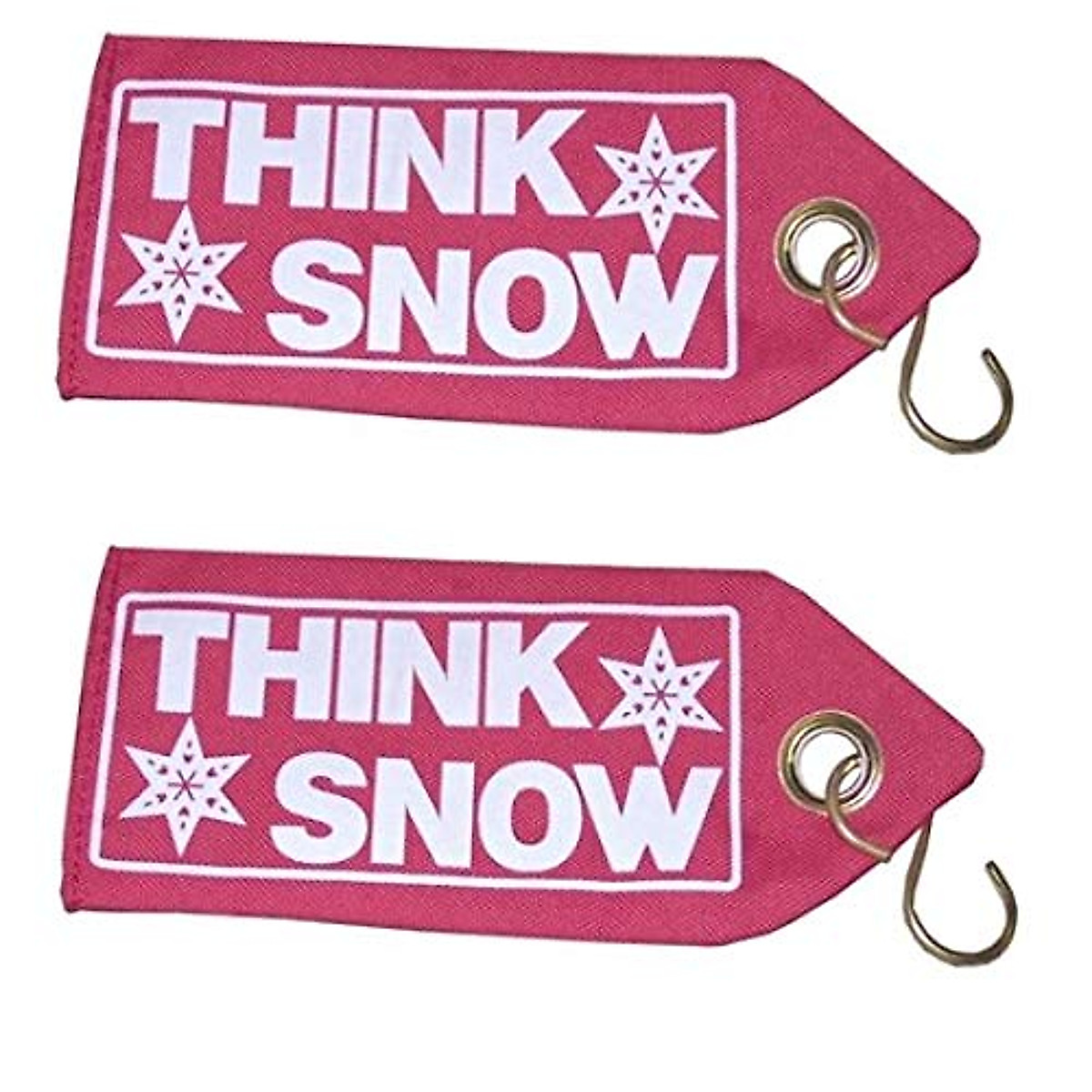 Professional Parts Warehouse Western Think Snow Flags with S-Hooks, (Pair) - Aftermarket