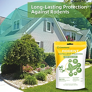 Careland Rodent Repellent Pouches Mouse Repellent, Natural Pest Repeller for Indoor, Peppermint Oil to Repel Rodents, Mice, Rats & Other Pests - 8 Pouches