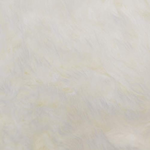 Silky Soft Faux Fur Rug, 2 ft. x 4 ft. White Fluffy Rug, Made in France, Sheepskin Area Rug, Shaggy Rug for Living Room, Bedroom, Kid's Room, or Nursery, Home Décor Accent with Non-Slip Backing