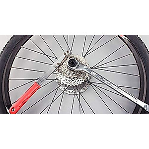 Fubeasi Bicycle Freewheel Turner Chain Whip Cassette Sprocket Remover Tool Freewheel Repair Tools Bicycle Chain Repair Tool
