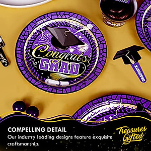 Treasures Gifted Purple Graduation Banner 2023 - Graduation Party Supplies - Graduation Decorations Class of 2023 - Graduation Party Supplies - Congratulations Banner Purple - Congrats Grad Banner