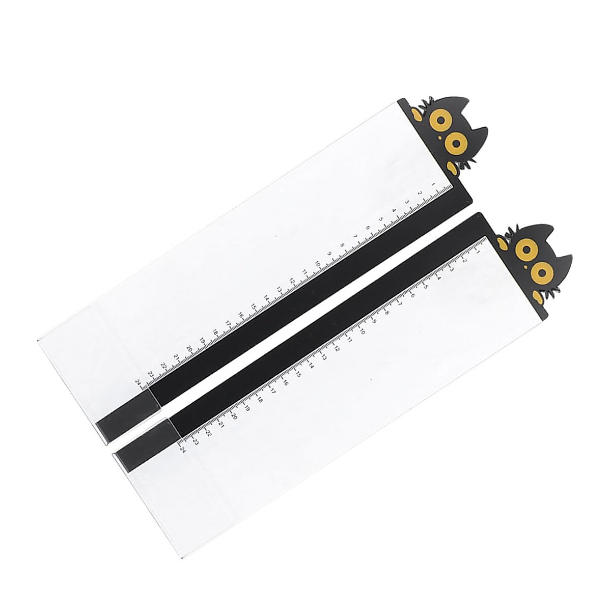NUOBESTY Computer Monitor Side Panel 2Pcs Computer Monitor Side Panel Acrylic Cat Memo Pads Sticky Message Board with Ruler Measurement for Laptop Computer PC Computer Screen Note Holder
