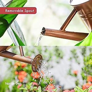 Homarden Metal Watering Can - 81 oz Copper Watering Can with Removable Spout - Galvanized Indoor Watering Can - Bonsai Watering Can for Outdoor - Decorative Small Watering Cans for House Plants
