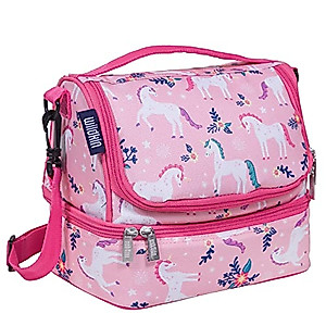 Wildkin 16 Inch Backpack Bundle with 2 Compartment Lunch Bag (Magical Unicorns)