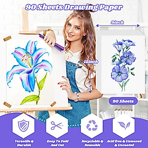 Drawing Paper, 9" x 12" Craft Art Paper, 90 Sheets Artist Painting Coloring Drawing Sketching Easel Poster Paper Bulk, Art Supplies for Kids Adults, White Construction Bulletin Board Paper