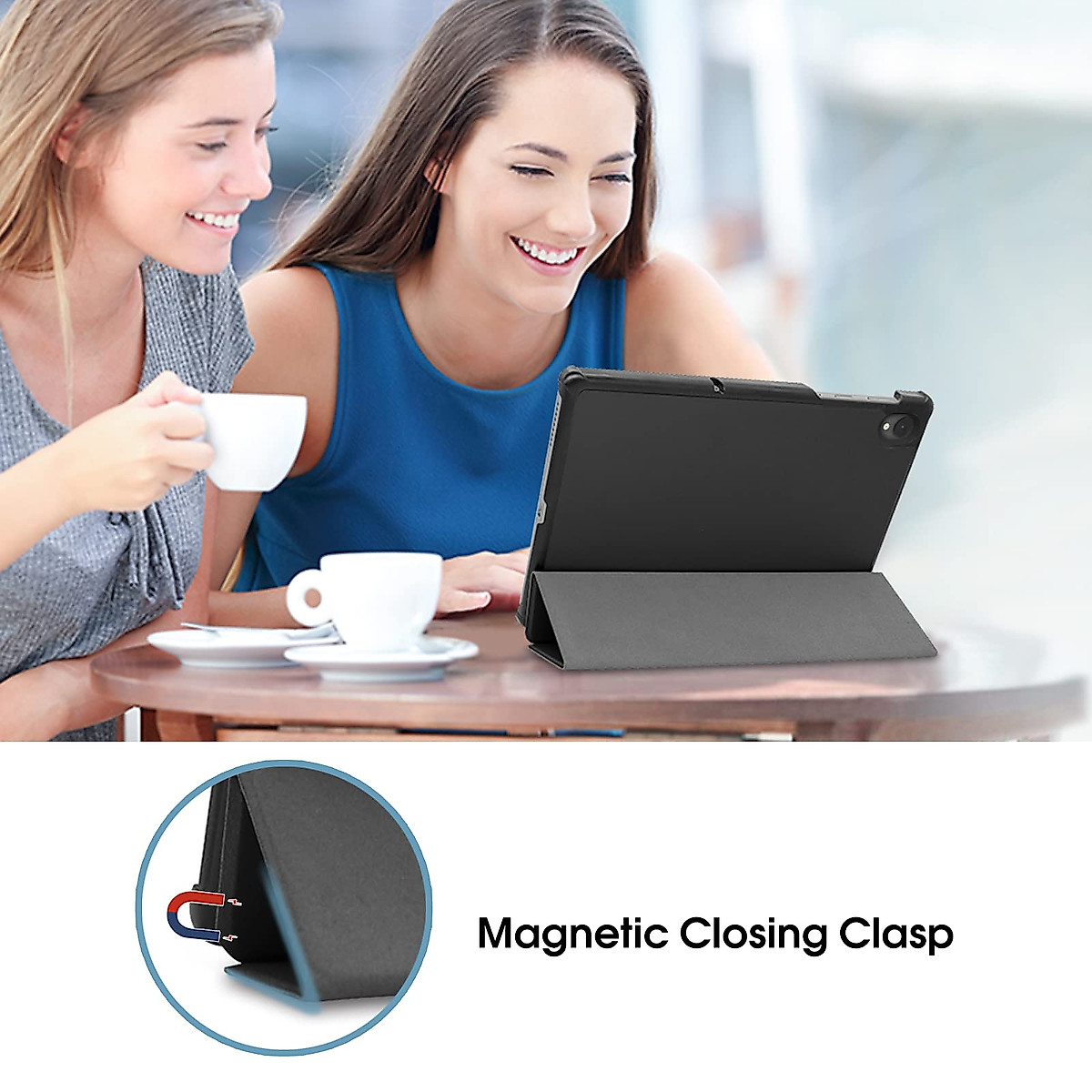 ProCase for Lenovo Tab K10 2021/M10 FHD Plus Case 10.3 Inch (2020 2nd Gen), Slim Smart Cover Stand Hard Shell Case for 10.3" Tab K10 TB-X6C6L TB-X6C6F TB-X6C6X/M10 Plus FHD TB-X606F TB-X606X –Black