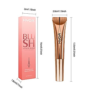 KYDA Blush Beauty Wand, Shimmer Face Blush with Cushion Applicator, Natural Pearl Finish, Silky Smooth Creamy Formula, Lightweight Blendable Blush Rouge Stick, by Ownest Beauty-Pearl Pink