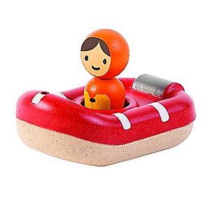 PlanToys Coastguard Bath And Water Play Toy (5668) | Sustainably Made from Rubberwood and Non-Toxic Paints and Dyes | Eco-Friendly PlanWood