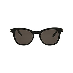 SAINT LAURENT Women's SL356 Sunglasses, Black/Black/Black, One Size