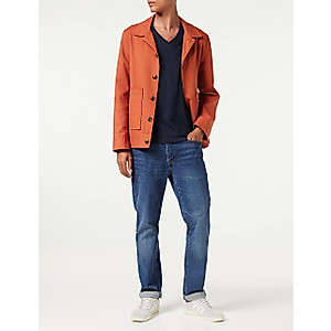 A|X Armani Exchange Men's Basic Pima V Neck Tee, Navy, X-Large