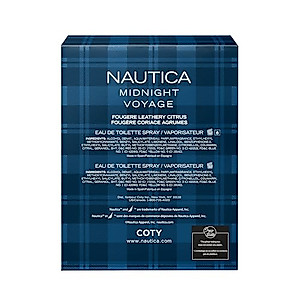 Nautica Midnight Voyage Eau de Toilette 1.6 fl oz (Pack of 1), Notes of Pink Pepper, Amber, and Mint, Men's Fragrance, Long Lasting, Everyday Fragrance, Travel Size
