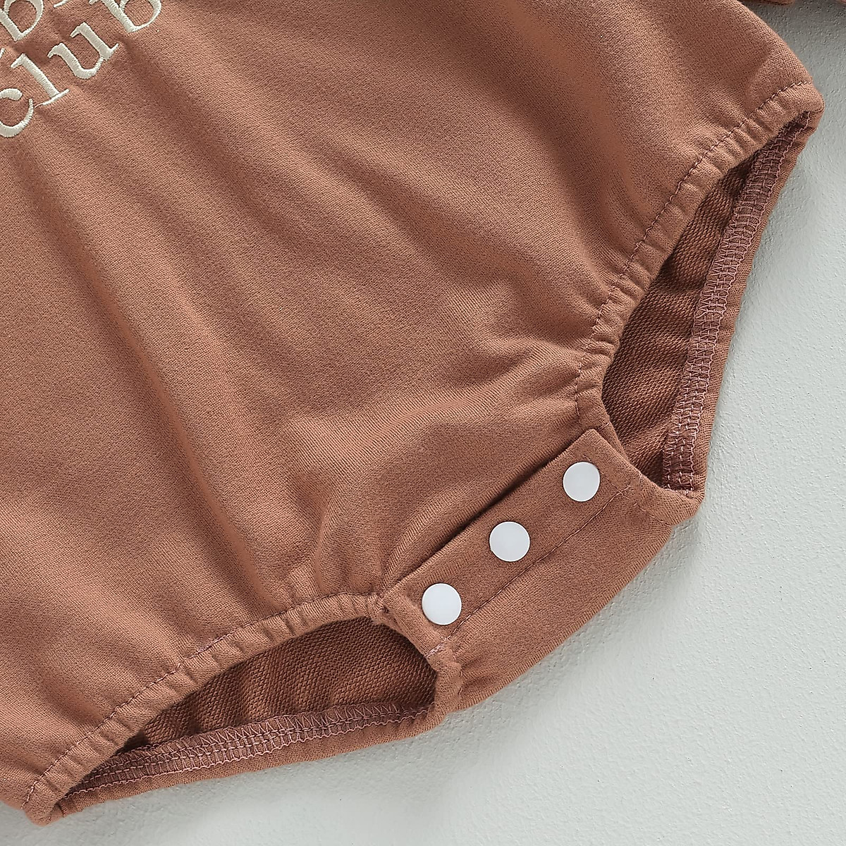 Amiblvowa Gender Neutral Baby Sweatshirt Romper Long Sleeve Crewneck Bubble Bodysuit Sweater Jumper Newborn Girl Boy Clothes (Coffee Cool Babies Club, 12-18 Months)