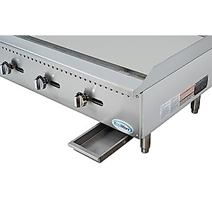 KoolMore 48 in. Natural Gas 4- Burner Griddle with 90,000 BTU in Stainless-Steel, ETL Listed (KM-GG4-48M)