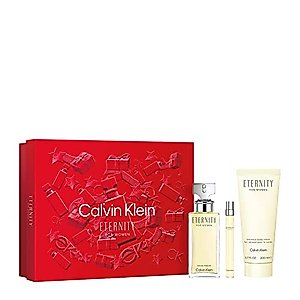 Calvin Klein Eternity for Women 3-Piece Fragrance Holiday Gift Set (3.3 Fl Oz + 0.33 Fl Oz + 6.7 Fl Oz)