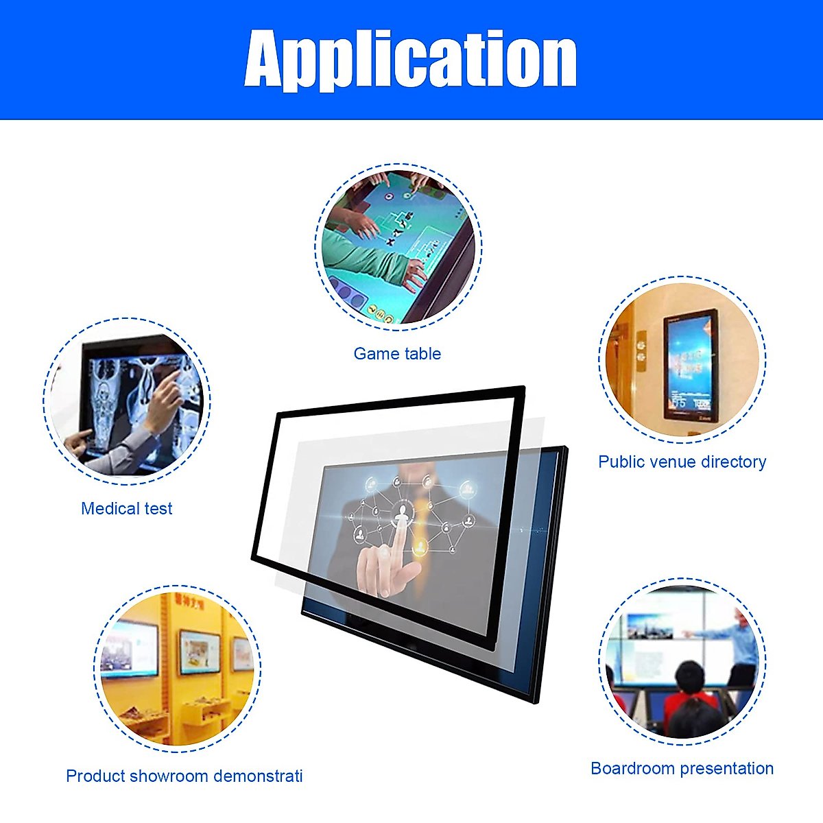 SpecialTouch 50 Inch Interactive 20 Points Multi-Touch Infrared Touch Overlay, IR Touch Screen Panel, Infrared Touch Frame USB Free Driver HID Compatible