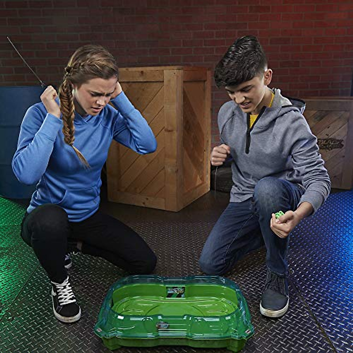 BEYBLADE Burst Turbo Slingshock Cross Collision Battle Set - Complete Set with Burst Beystadium, Battling Tops, & Launchers Game - Age 8+