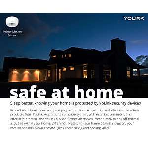 YoLink SpeakerHub & One Motion Sensor Smart Home and Security Kit – Audio Hub Plays Tones/Sounds, Spoken Messages, LoRa-Powered ¼ Mile Range, WiFi Required