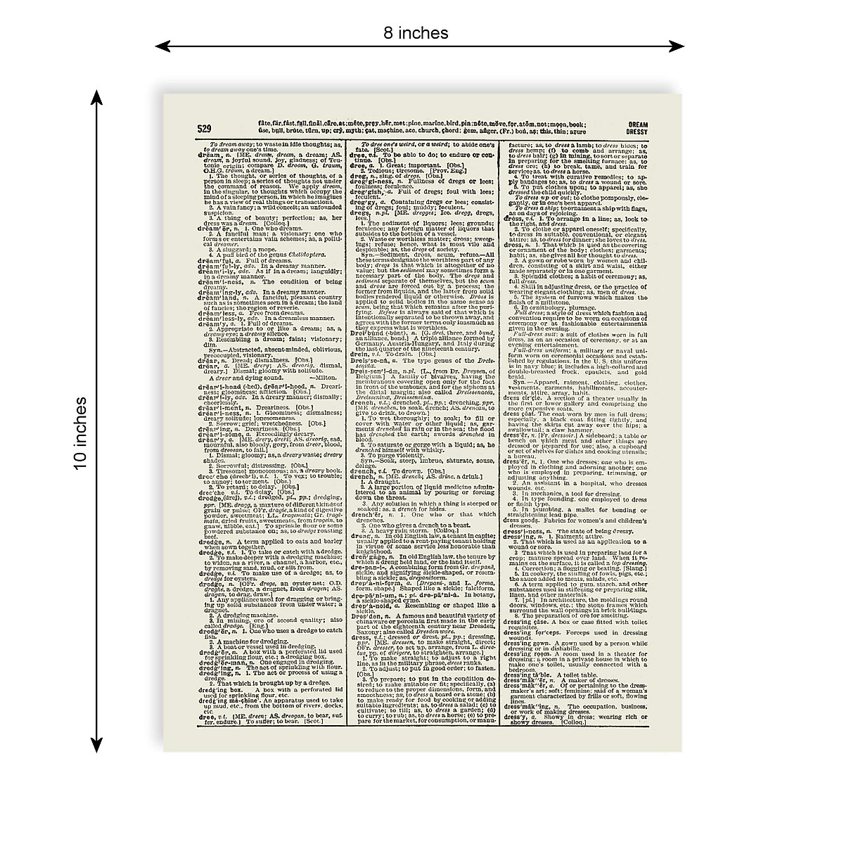 West Virginia Home Grown Vintage Dictionary Art Print, Antique Wall Art Home Decor, Modern Boho Poster, Farmhouse Decoration Living Room Bedroom Office 8x10 Inches, Ready To Frame