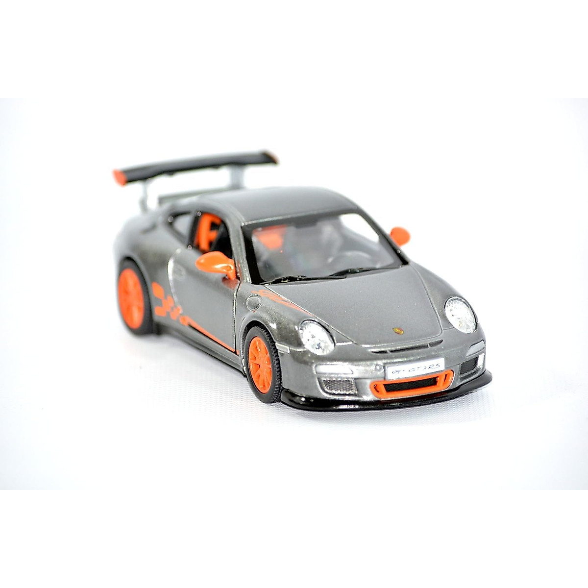 KiNSMART Porsche 911 GT3 RS SetOf4 1:36 Scale 5" Die Cast Model Toy Super Sports Car White/Orange/Silver/Black