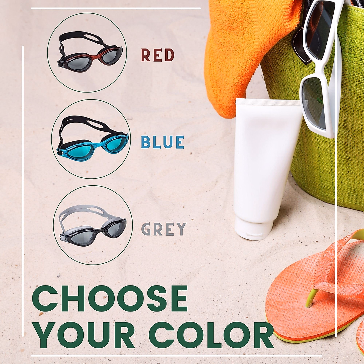 Splaqua Swim Goggles for Men and Women - Adjustable Straps, Silicone Eye Seal, UV Protection and Anti Fog Lenses Swimming Goggle - Teal and Black