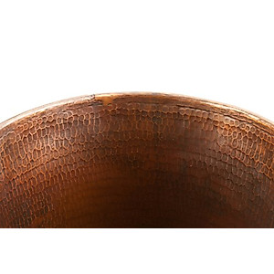 Premier Copper Products TC11DB Hand Hammered Copper Trash Can, Oil Rubbed Bronze