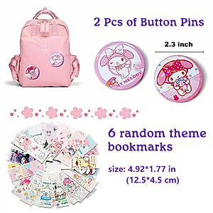 Koiswim Cute School Supplies Kawaii Stationery Gift Set, Including Gel Pens Notebook Pencil Cse Stickers Pins Badge Lanyard Sticky Note Bookmark (M)