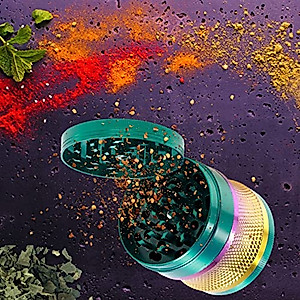 2.5'' Spice & Herb Grinder - Crusher for Dried Spices with Ease (Green)