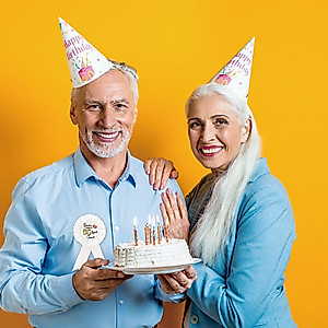 White Happy 60th Birthday Tinplate Badge Pin, White Rosette 60th Birthday Button for Women, It's My 60th Birthday Award Badge Pin, Happy 60th Birthday Party Decorations