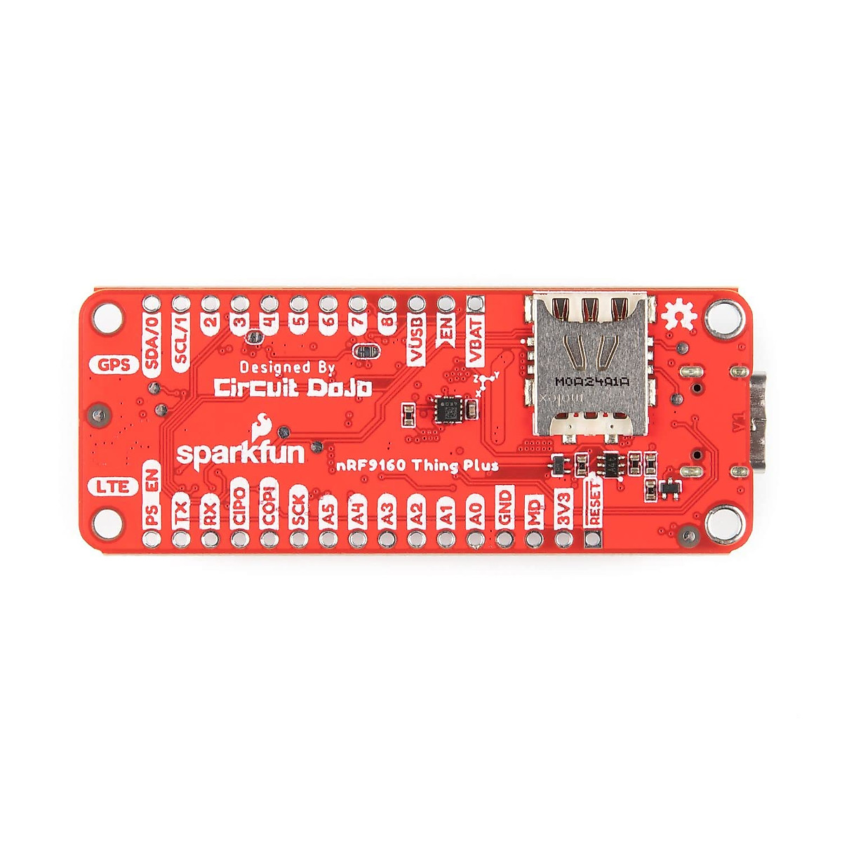 SparkFun Thing Plus - nRF9160 - Feather Compatible Footprint- CAT M1 LTE- NB-IoT Cellular Communication- Online Hookup Guide- 2.8V to 5.5V- Qwiic Connection- 4MB External Flash for Offline Storing