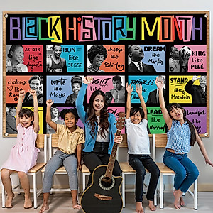 Black History Month Backdrop Black History Month Banner Black History Month Poster Pan African American Decoration and Supplies for Home